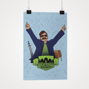 Rana Sahab - Lahore Qalander - PSL - Wall Posters - Custom Freaks