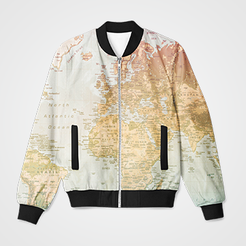 World Map - Bomber Jacket - Custom Freaks