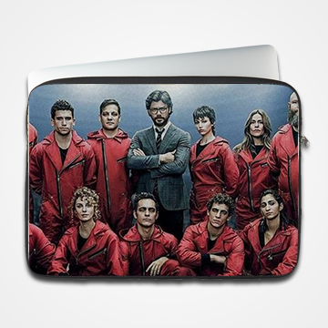 Characters Collage - Money Heist - Laptop & Tablet Sleeve - Custom Freaks