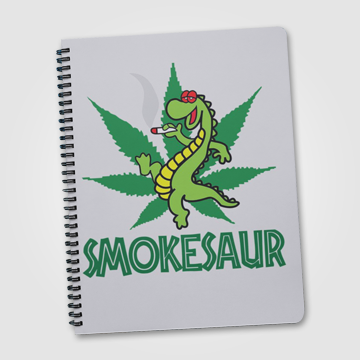 Smokesaur - Weed- Notebook - Custom Freaks