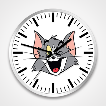 Tom - Tom And Jerry - Wall Clock - Custom Freaks