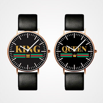 King And Queen - Couple - Wrist Watch - Custom Freaks