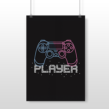 Player - Gaming - Wall Posters - Custom Freaks