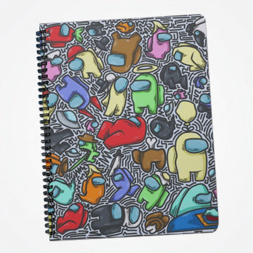 Among Us Collage - Game - Notebook - Custom Freaks