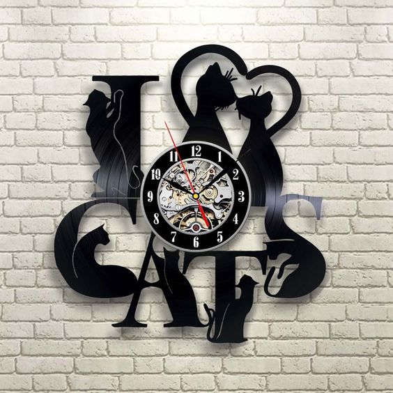 Cats - Acrylic Clock - Custom Freaks
