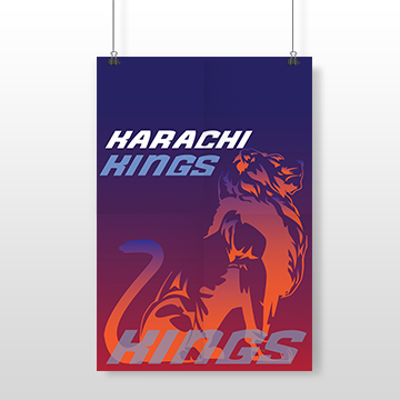 Karachi Kings - PSL - Wall Posters - Custom Freaks