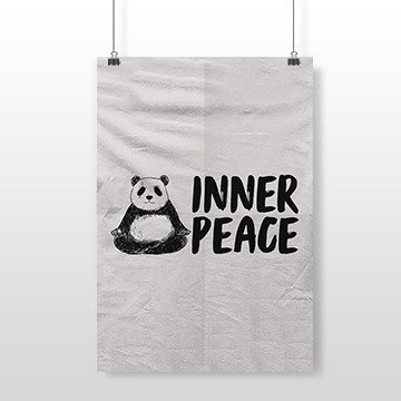Inner Peace - Panda - Wall Posters - Custom Freaks