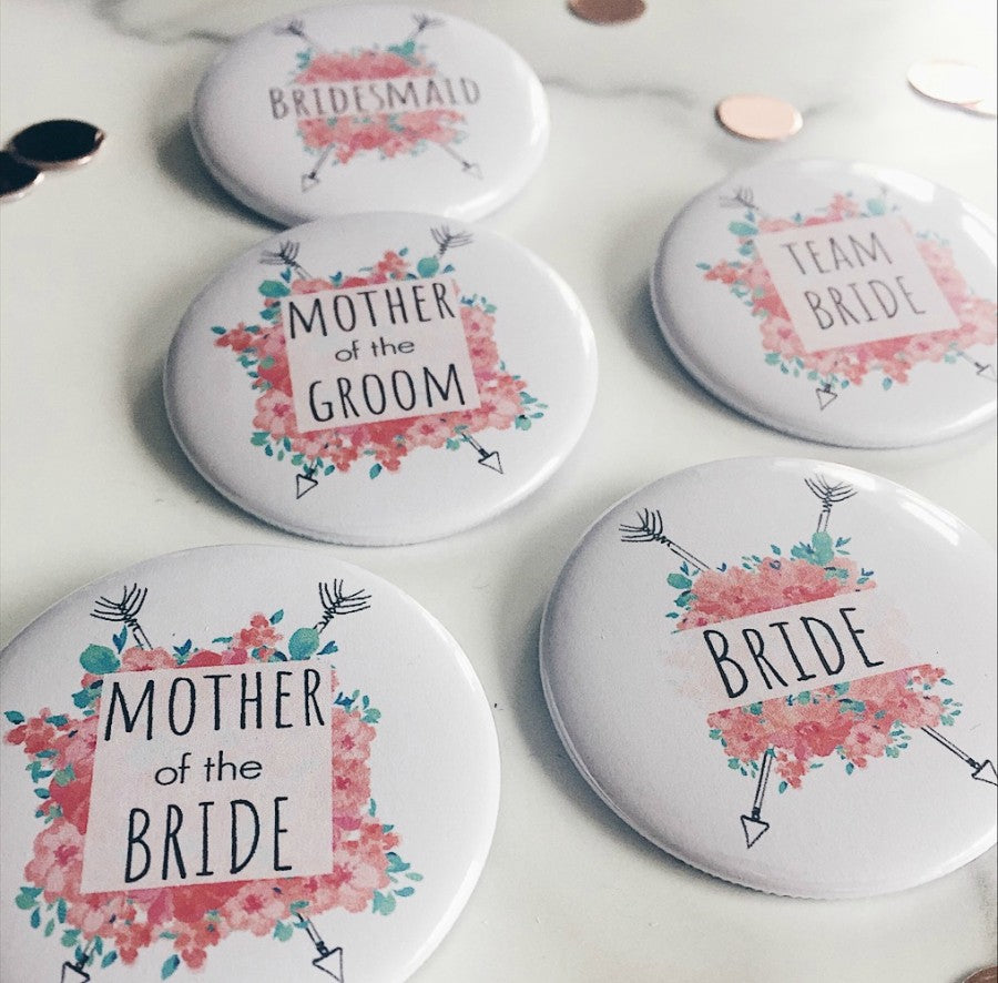 Mother Of Groom& Bride - Wedding - Badge - Custom Freaks