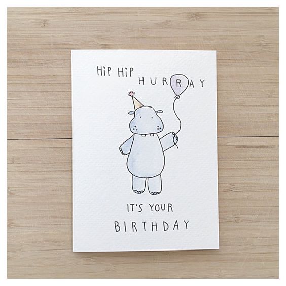 Hip Hip Hurray Its You Birthday - Greeting Card - Custom Freaks